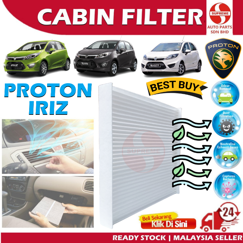S2U Cabin Air Cond Filter Proton Iriz Penapis Angin Udara Kereta ...