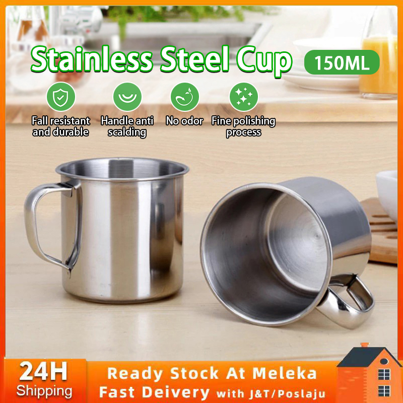 150ML Portable Stainless Steel Cup Mug Camping Outdoor Travel Coffee ...