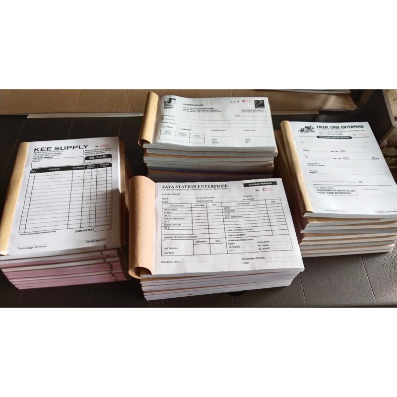 [10Buku] Buku Resit Bill Book 2ply Custom Made 1 Ink Colour | Shopee ...