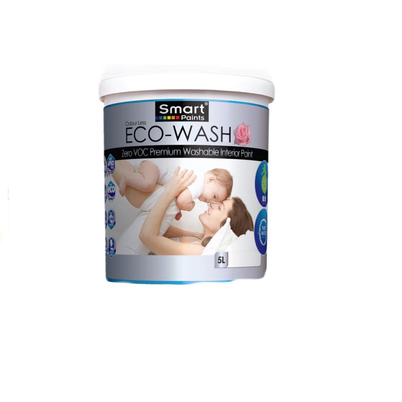 5L Smart Paint Emerald Green Interior Eco Mediglo(sheen)/Ecowash(sheen)/Eco-Medi Safeguard(matt ...