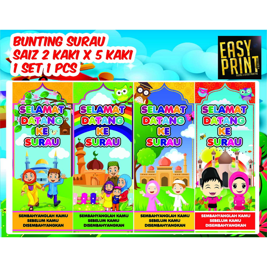 BANNER HIASAN SEKOLAH - SELAMAT DATANG KE SURAU | Shopee Malaysia