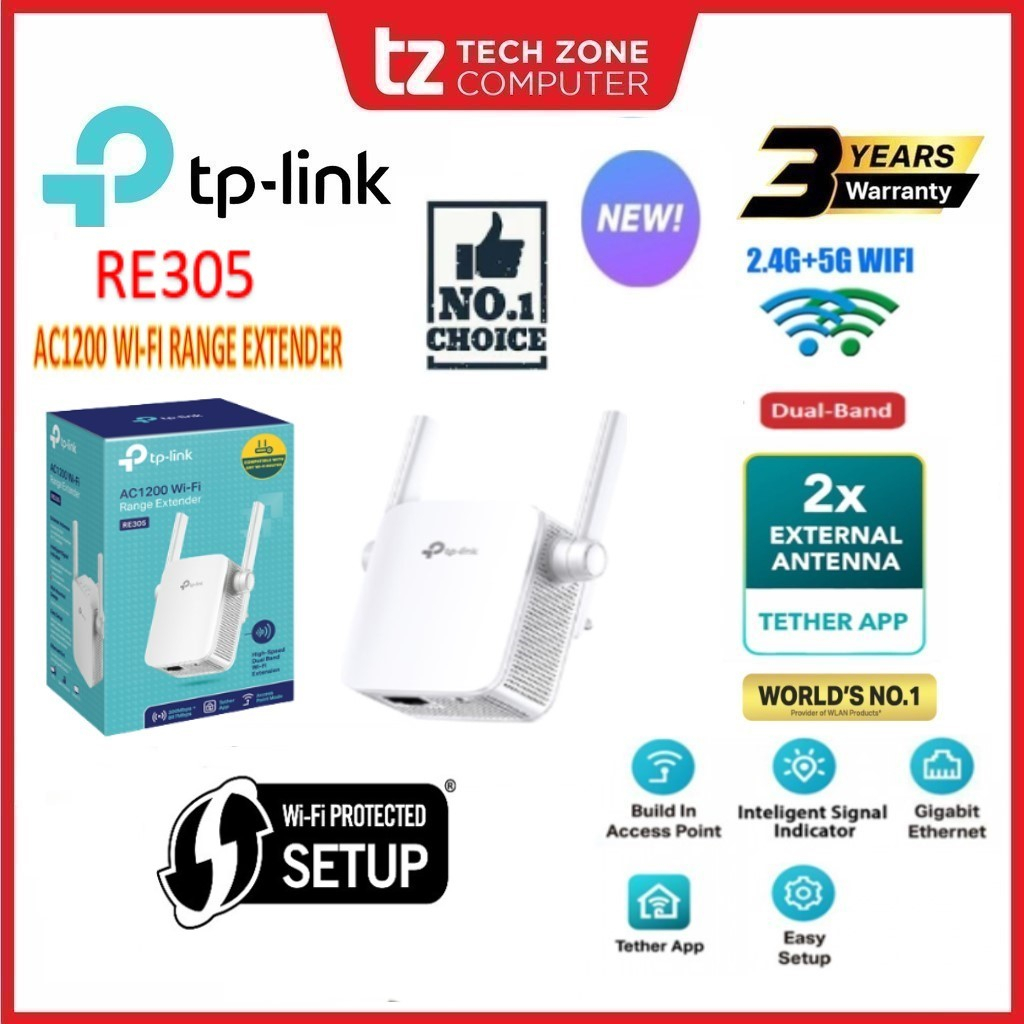 TP-Link RE305 (AC1200) WIFI RANGE EXTENDER Tplink | Shopee Malaysia