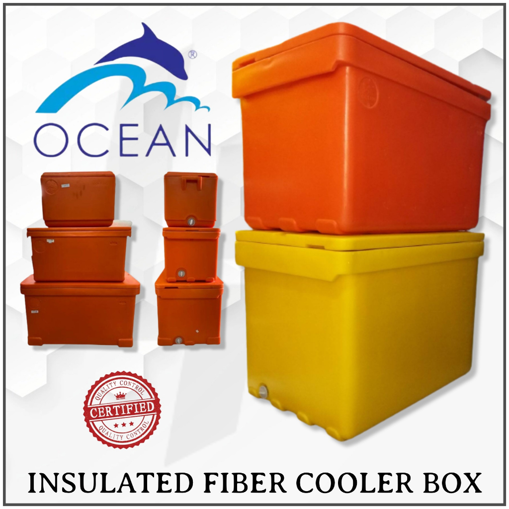 Ocean Heavy Duty Insulated Fiber Plastic Tank Fishing Cooler Ice Box ...