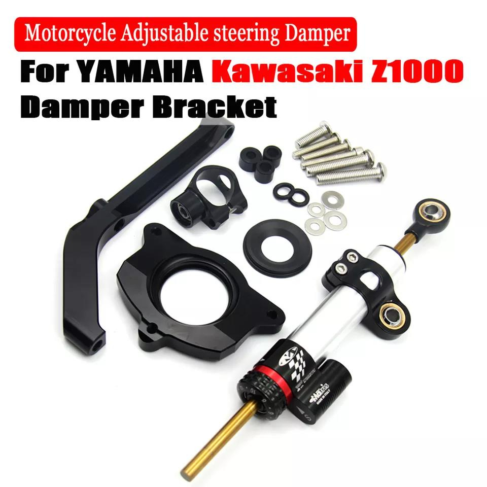 Steering Damper + Bracket Kawasaki ER6N KRR150 Ninja 250 400 Z250 Z300 ...