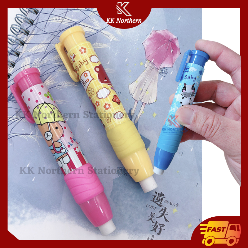 Mechanical Eraser Pen Retractable Click Press Fancy Pemadam Tekan LT ...