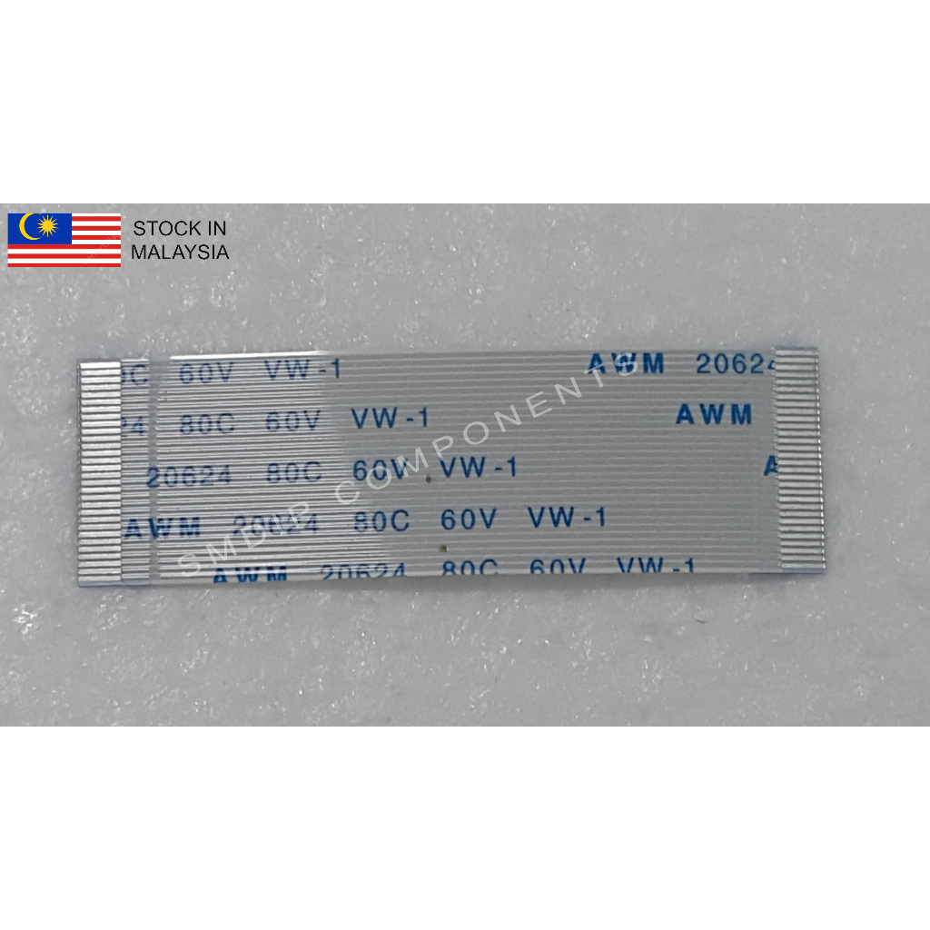 Midas FFC / FPC Cable, 30-pin, 0.5mm Pitch, Same Sided Contacts, 5cm ...