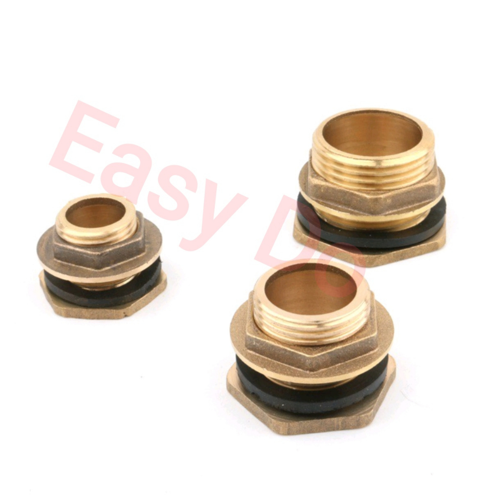 1/2" / 3/4" / 1" Brass Water Tank Adapter Bucket Fish Tank Connectors ...