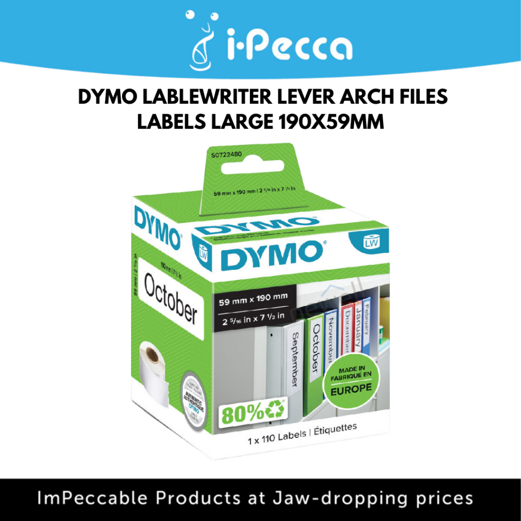DYMO LW LEVER ARCH FILES LABELS LARGE 190X59MM | Shopee Malaysia
