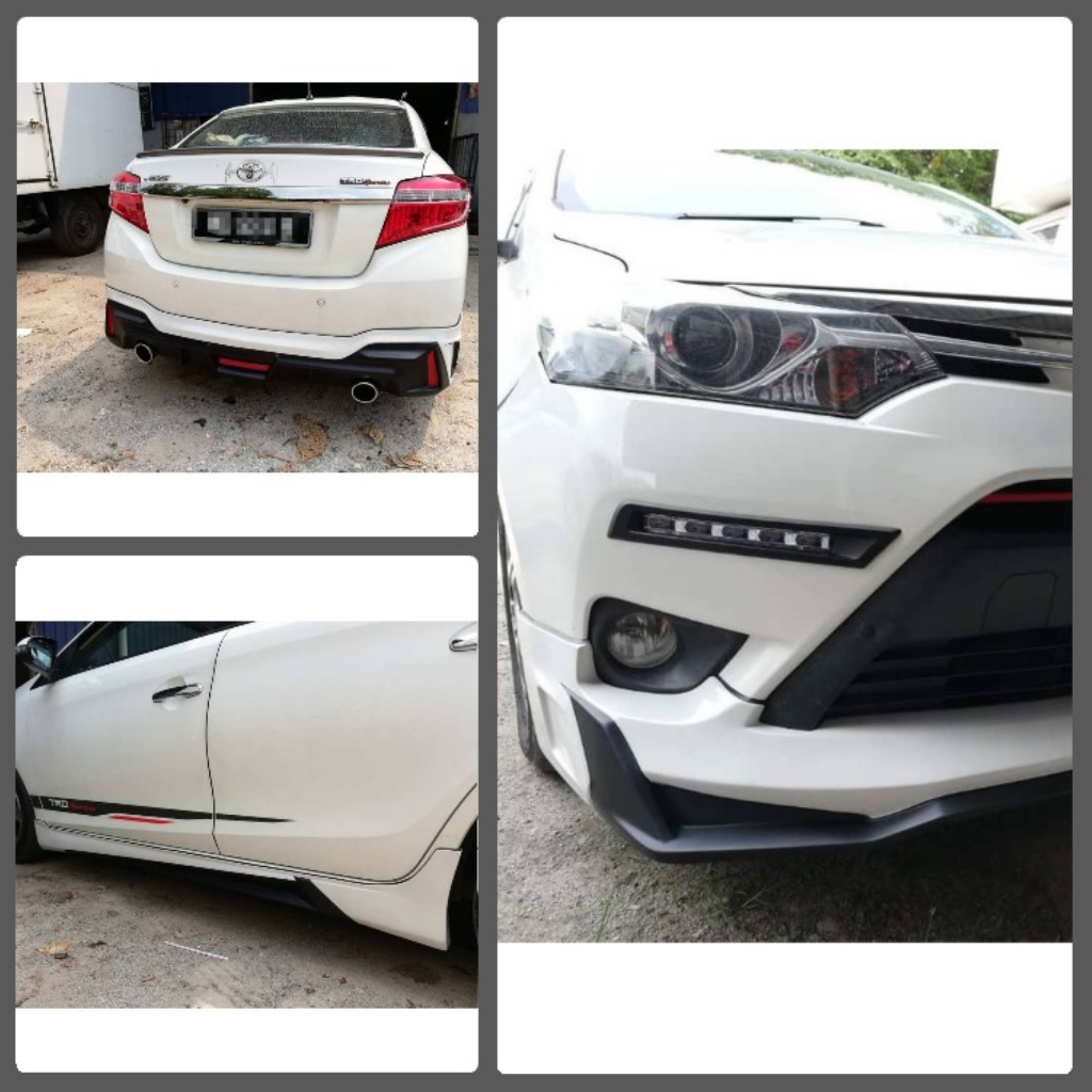 Toyota Vios 2nd Generation 2013 Drive 68 Skirting Body Kit PU Ready ...