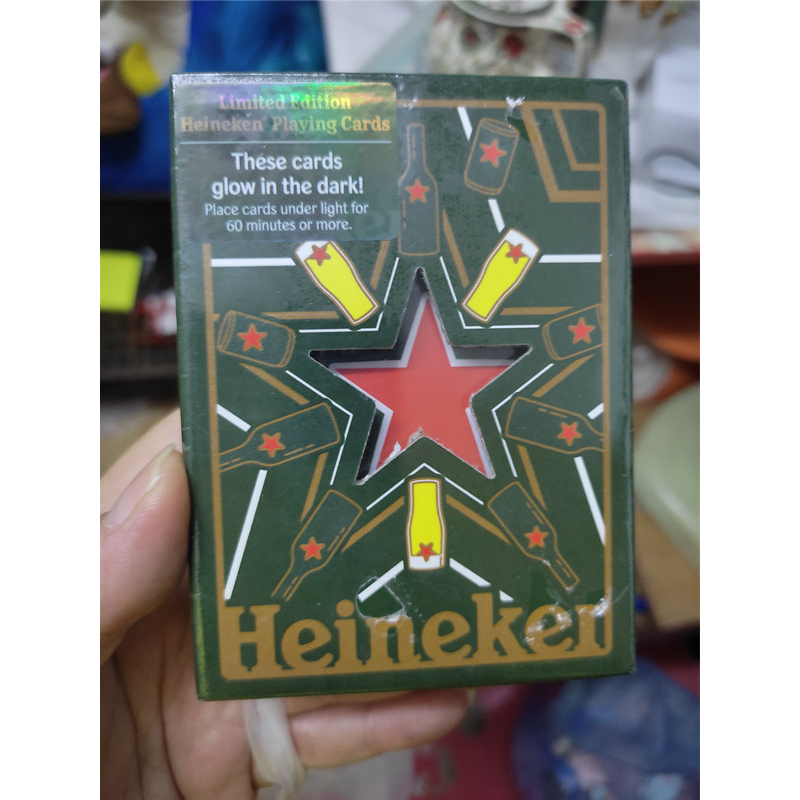 Limited Edition Heineken Playing cards glow in dark | Shopee Malaysia