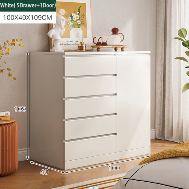AH 5 Layers Chest Drawers Storage Chest Drawer Almari Baju murah White ...