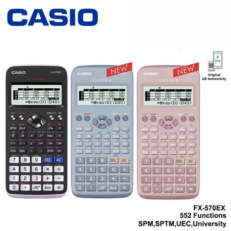 💯 Original Casio scientific calculator fx-570EX CLASSWIZ | Shopee Malaysia