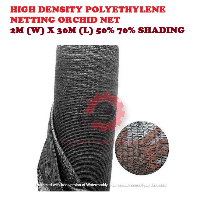 2M (W) X 30M (L) HIGH DENSITY POLYETHYLENE NETTING ORCHID NET50% 70% SHADING | Shopee Malaysia
