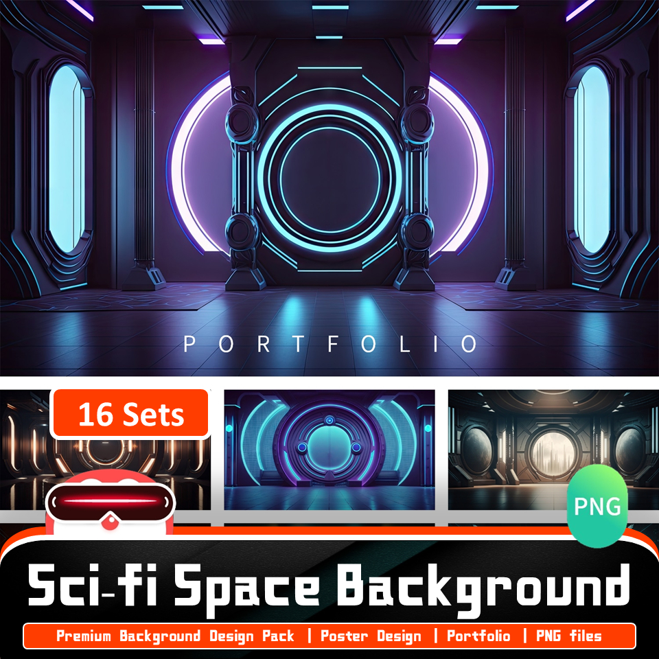 🔥 Vector Design Pack - 16 Sets Sci-fi Space Background 🔥 Premium Logo Design Set | Design ...