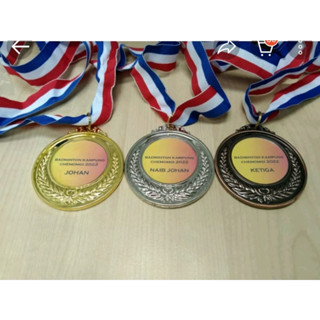 Free Design METAL Medal Both Side Sticker Medal Besi with Ribbon Alloy ...