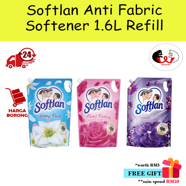 Softlan Anti Wrinkles Fabric Softener Refill (1.6L) | Shopee Malaysia