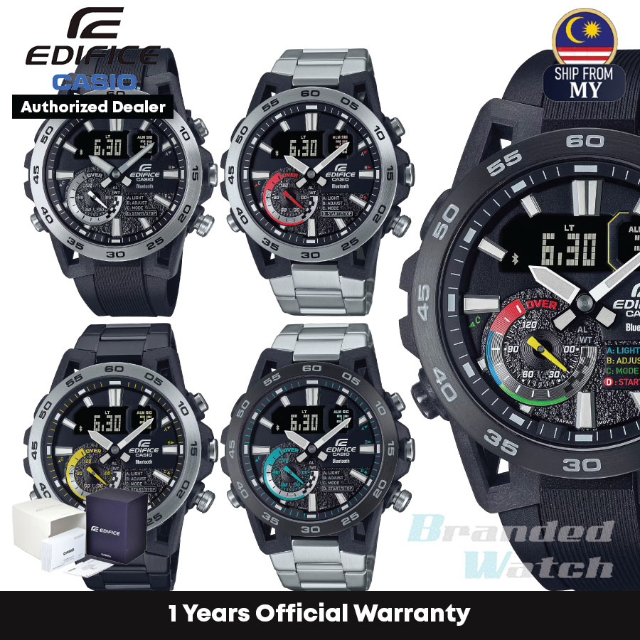 [Marco 2 Years Warranty] Casio Edifice ECB-40 Series Men's Sospensione Silicone Stainless Steel ...