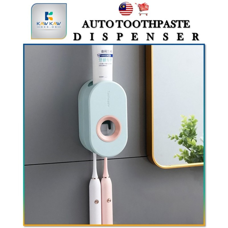 𝐊𝐊𝐒 𝟐 𝐈𝐧 𝟏 𝐀𝐮𝐭𝐨𝐦𝐚𝐭𝐢𝐜 𝐓𝐨𝐨𝐭𝐡𝐩𝐚𝐬𝐭𝐞 𝐃𝐢𝐬𝐩𝐞𝐧𝐬𝐞𝐫 🚚 Bathroom Wall Mounted Push ...