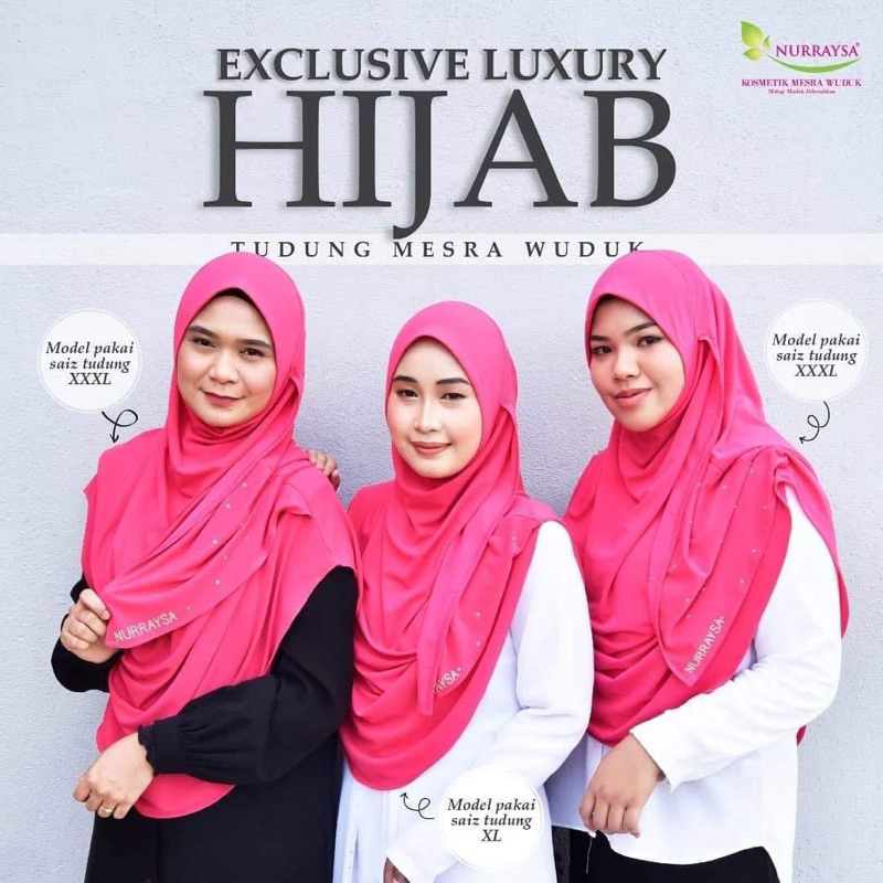 Hijab Shawl Instant PINK - colour limited- nurraysa!saiz 3Xl ! | Shopee ...