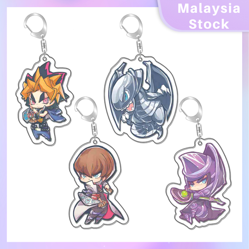 Kawaii Anime Yugioh Keychains Figure Yu Gi Oh Yugi Muto Seto Kaiba ...