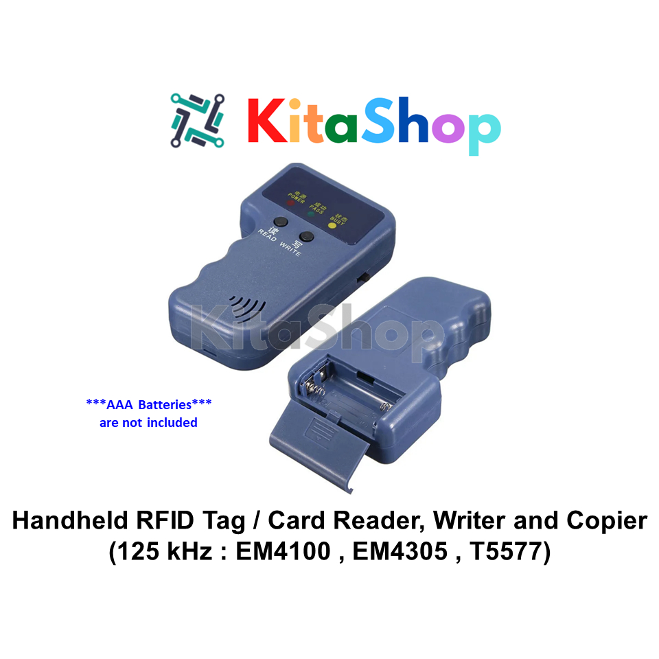 Handheld RFID Tag / Card Reader, Writer and Copier (125 kHz : EM4100 , EM4305 , T5577) | Shopee ...