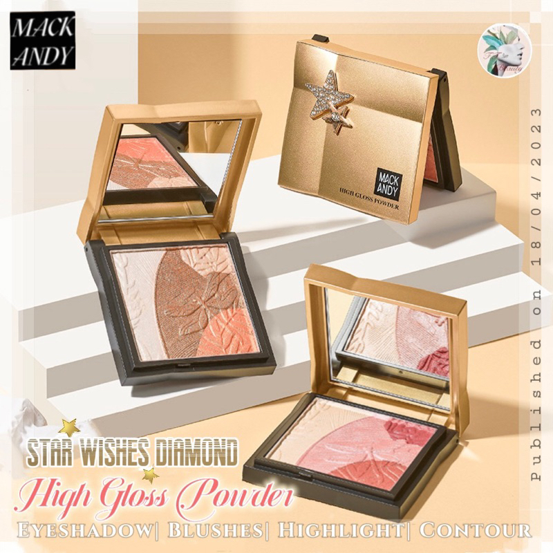 READY STOCK【MACK ANDY】Star Wishes Diamond Shading Blusher Powder ...