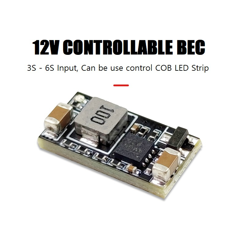 HSKRC 12V Controllable BEC (CTL-BEC) For Turning COB LED Strip On Off Using Betaflight PINIO ...