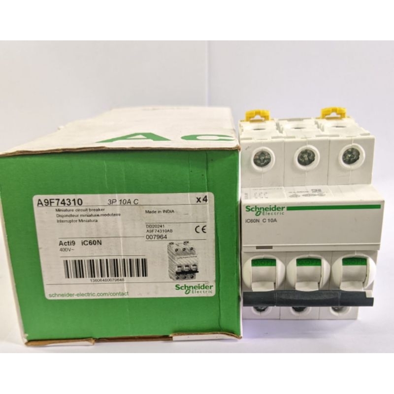 [A9F74310] Schneider Electric Acti9 iC60N 6A MCB C Curve (cupex) | Shopee Malaysia