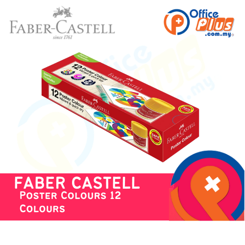 Faber Castell Poster Color 12 Colors | Shopee Malaysia