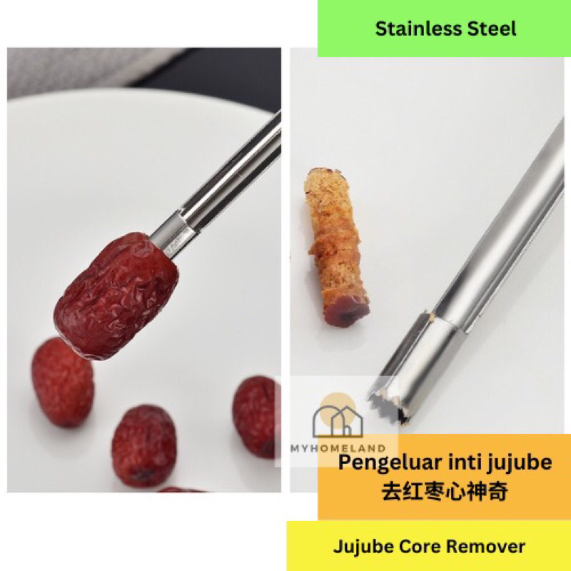 Stainless Steel Seed Core Remover Pear Apple Corer Seeder Slicer Knife ...