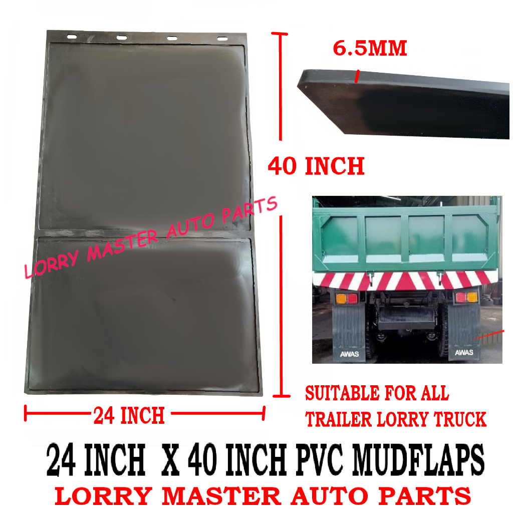 LORRY TRAILER 24 INCH X 40 INCH PVC MUDFLAPS LORRY TRUCK AKSESORI ...