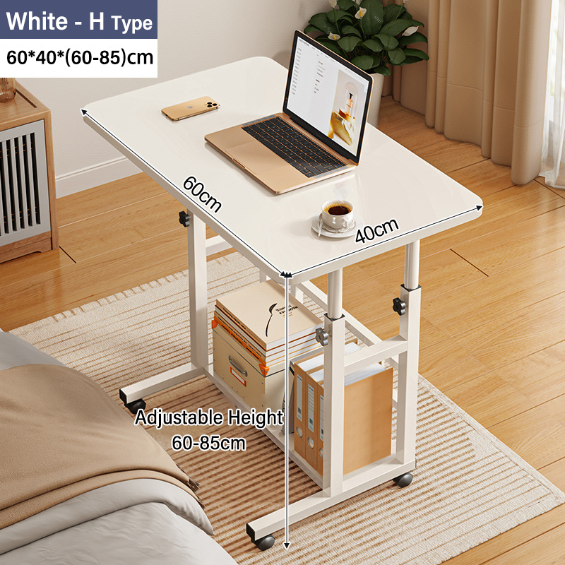DO Adjustable Height Lifting Table with Wheel Bedside Laptop Table ...