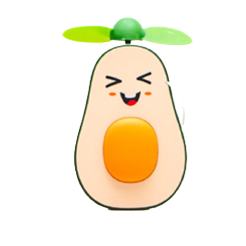 Cute Avocado Small Mini Fan with with LED Light USB Rechargeable ...