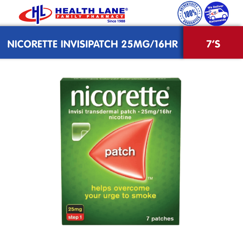Nicorette Invisipatch (25mg/16hr x 7's) | Shopee Malaysia