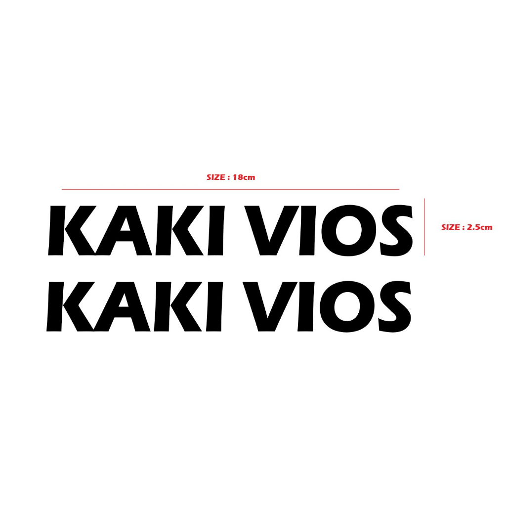 STICKER Kaki Vios Door Screen Sticker (2PCS) | Shopee Malaysia