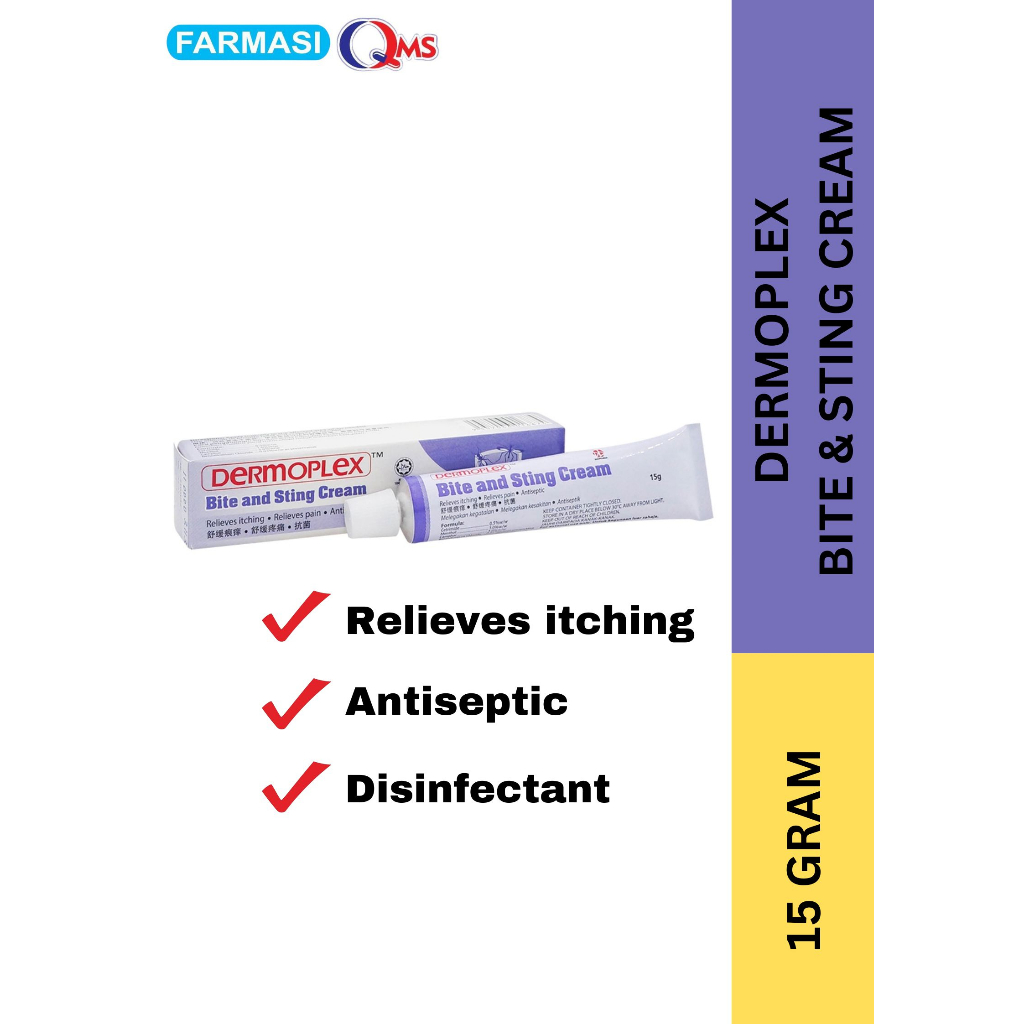 ANTISEPTIC DERMOPLEX BITE AND STING CREAM 15G (ITCHING AND PAIN ...