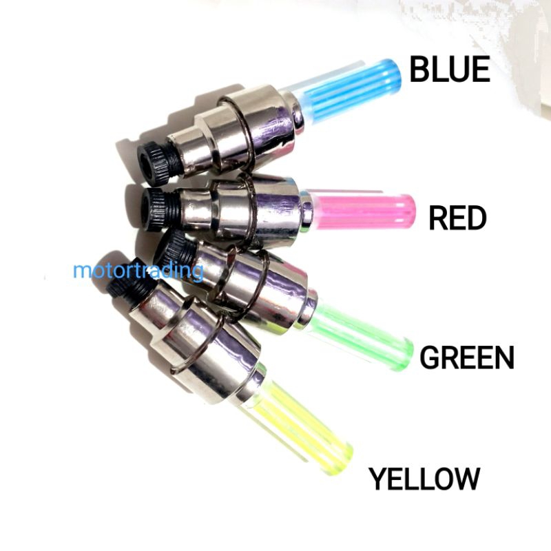 LED Flash Light Lamp Bike Car Tire Tyre Wheel Valve Sealing Caps Lampu ...