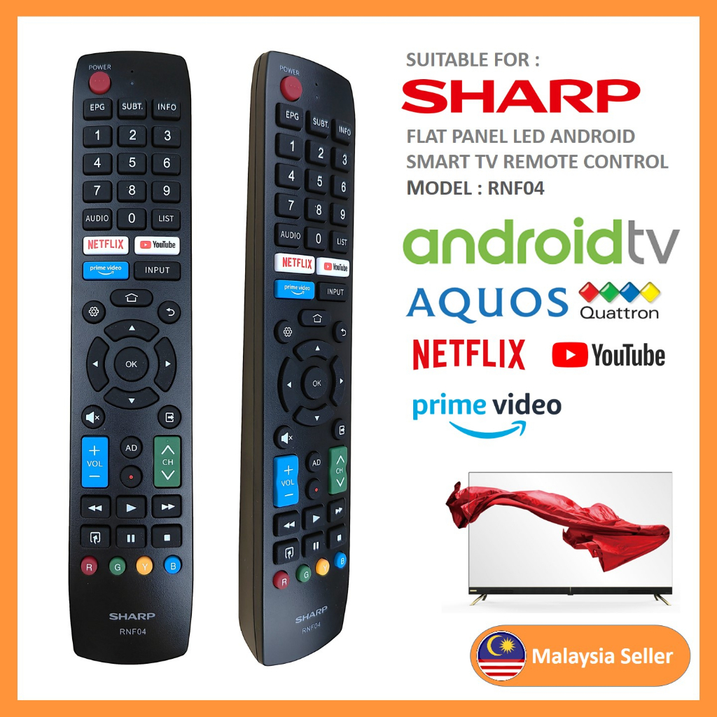 **Premium Quality** Suitable For Sharp RNF04 Smart Led Android Tv Netflix Google Play Youtube ...