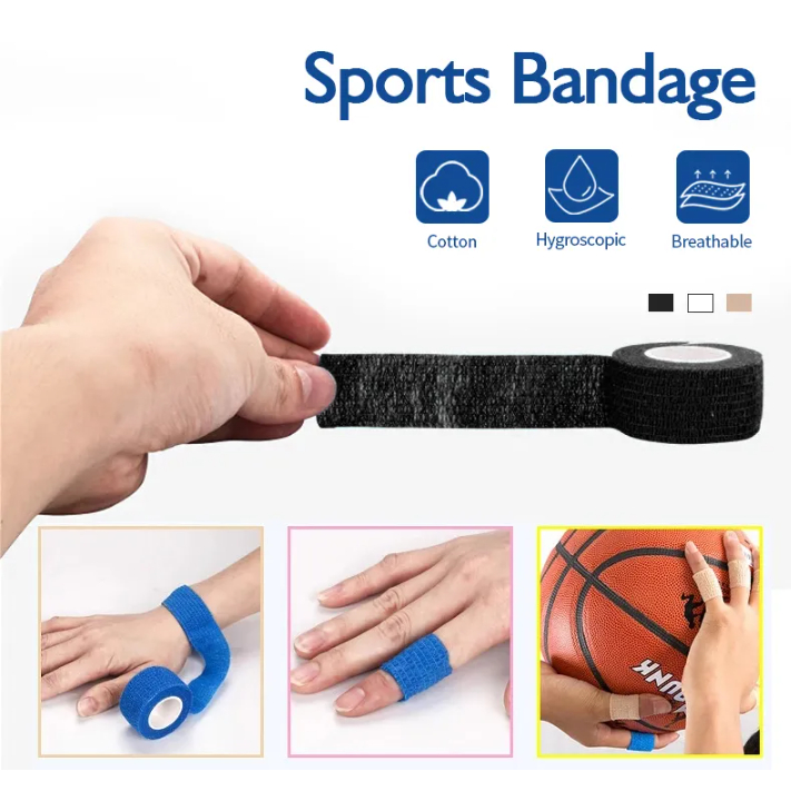 Sport Self Adhesive Elastic Bandage First Aid Tape Wrap Stretch Bandage ...