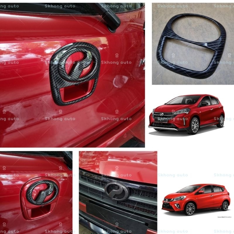 Perodua myvi gen3 mg3 2018-2024 back door handle cover carbon fiber ...