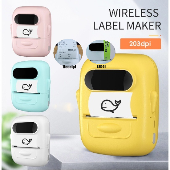 Label Sticker Printer P50 Bluetooth mini portable Barcode tag printing ...