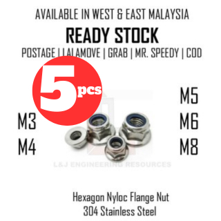 Hexagon Flange Nylon Nyloc Nut Nyloc Flange Nut 304 Stainless Steel DIN 6926 M3 M4 M5 M6 M8 M10 ...