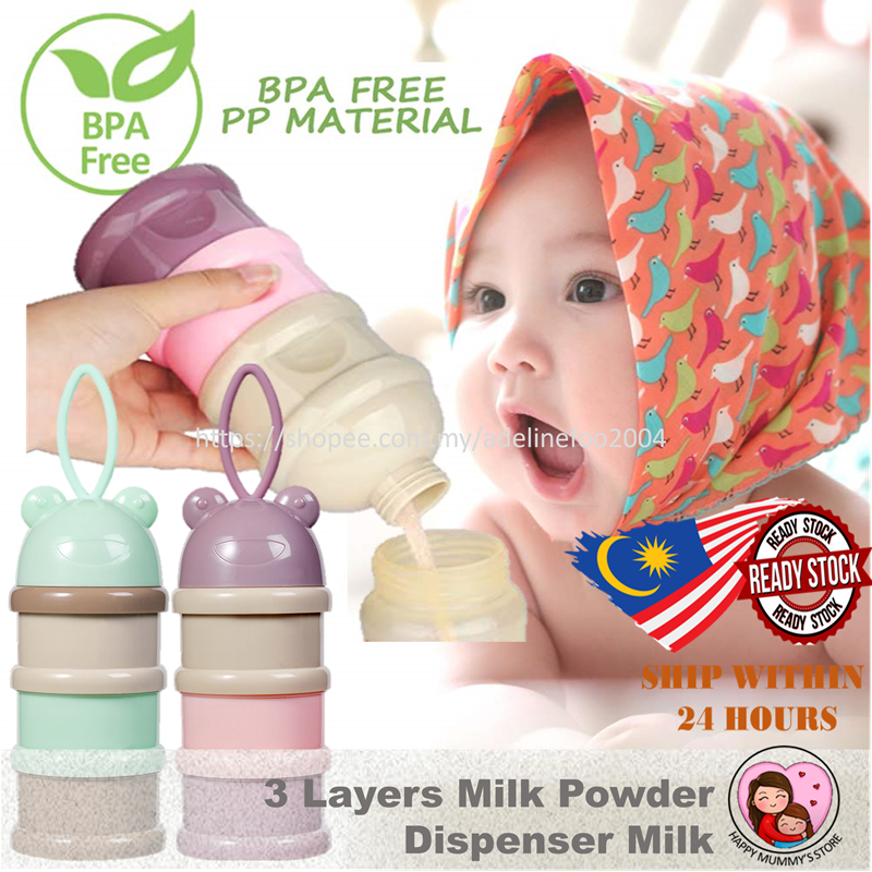 [MALAYSIA STOCK]3 Layers Baby Milk Powder Formula Dispenser, Formula ...