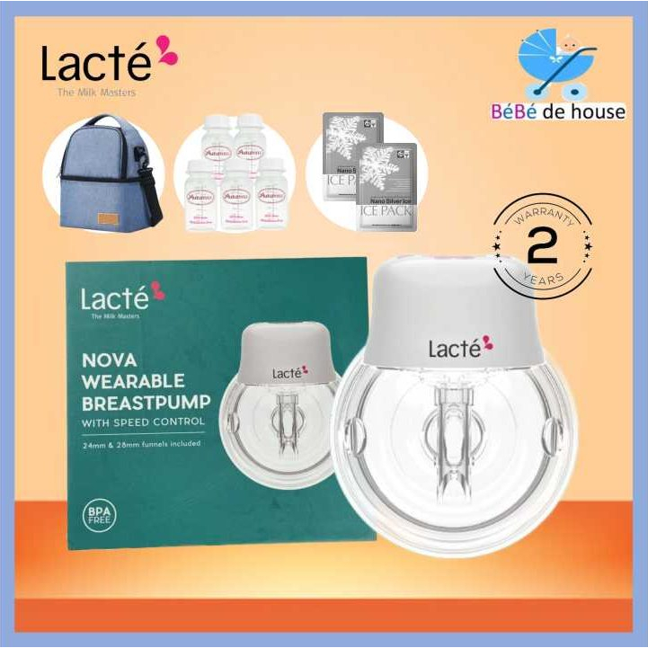 Lacte Pump Susu Nova Hands Free Wearable Breast Pump With Rechargeable ...