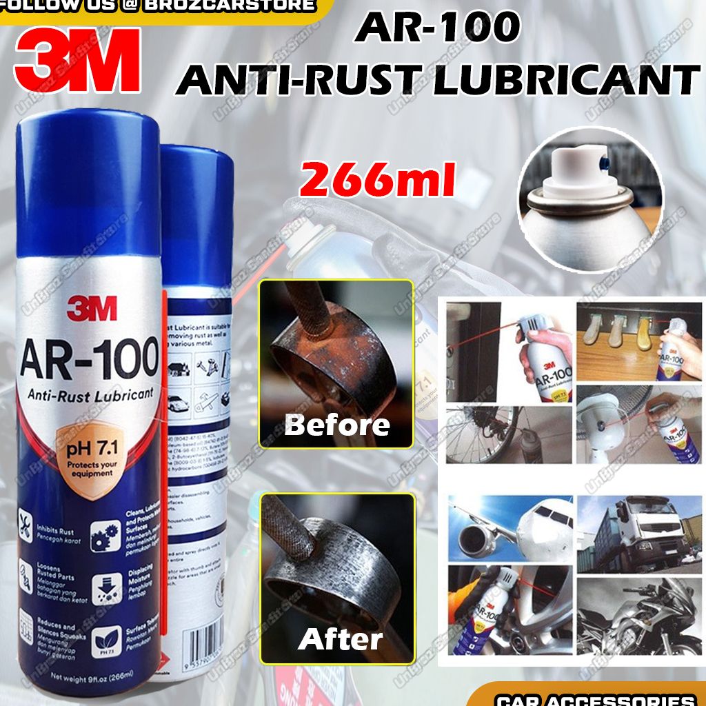 3M AR-100 Anti-Rust Lubricant Aerosal ( 266 ML) For Home Car Metal ...