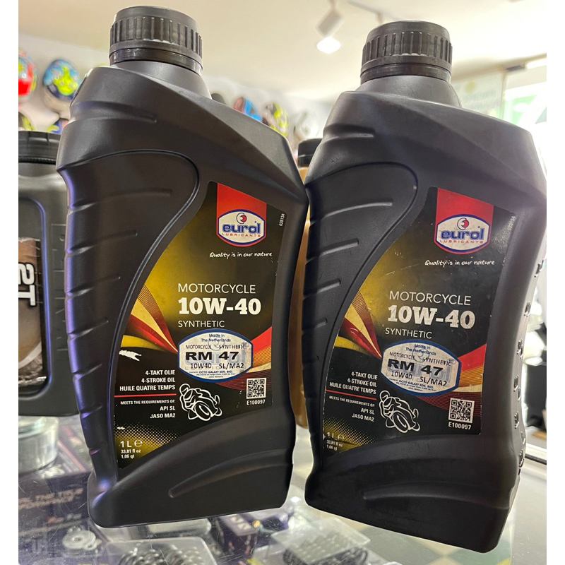 (CLEAR STOCK) EUROI 10W40 SYTHETIC 4T ENGINE OIL (1 LITER) | Shopee ...