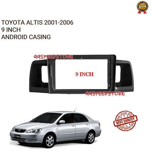 TOYOTA ALTIS 2001 - 2006 9 INCH ANDROID PLAYER CASING WITH SOCKET ...