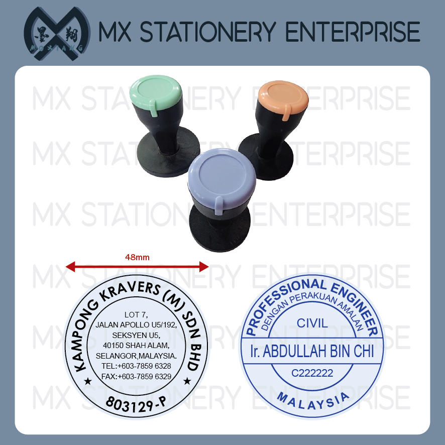 Rubber Stamp & Chop Custom & Custom Made & Round | Shopee Malaysia