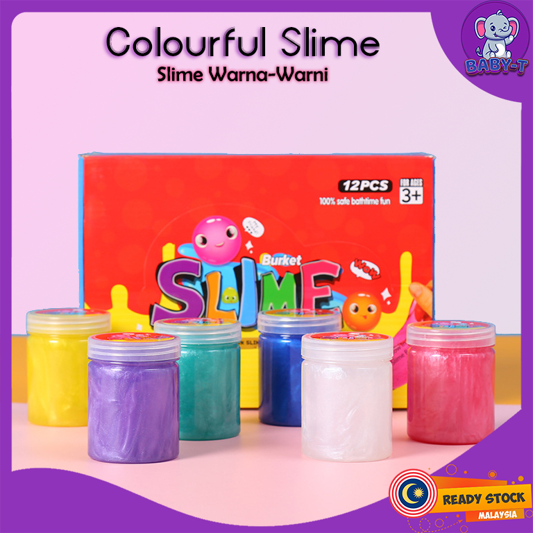 Colourful Cute Slime Murah Toys For Kids Magic Crystal Slime Non-toxic ...