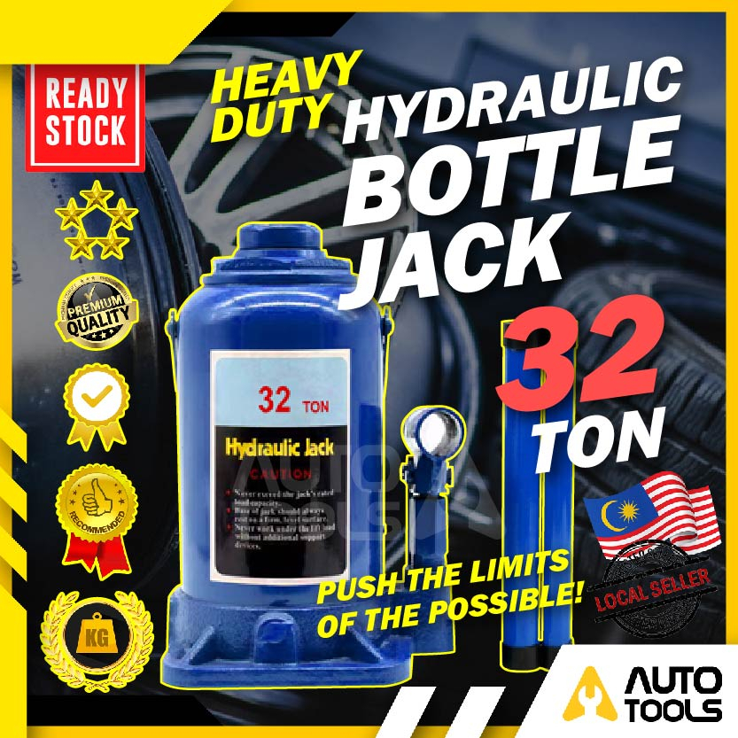 32 Ton Portable Hydraulic Bottle Jack Car Jack Lorry Jack | Shopee Malaysia